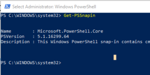 PSSnapin: The Original Way to Extend PowerShell